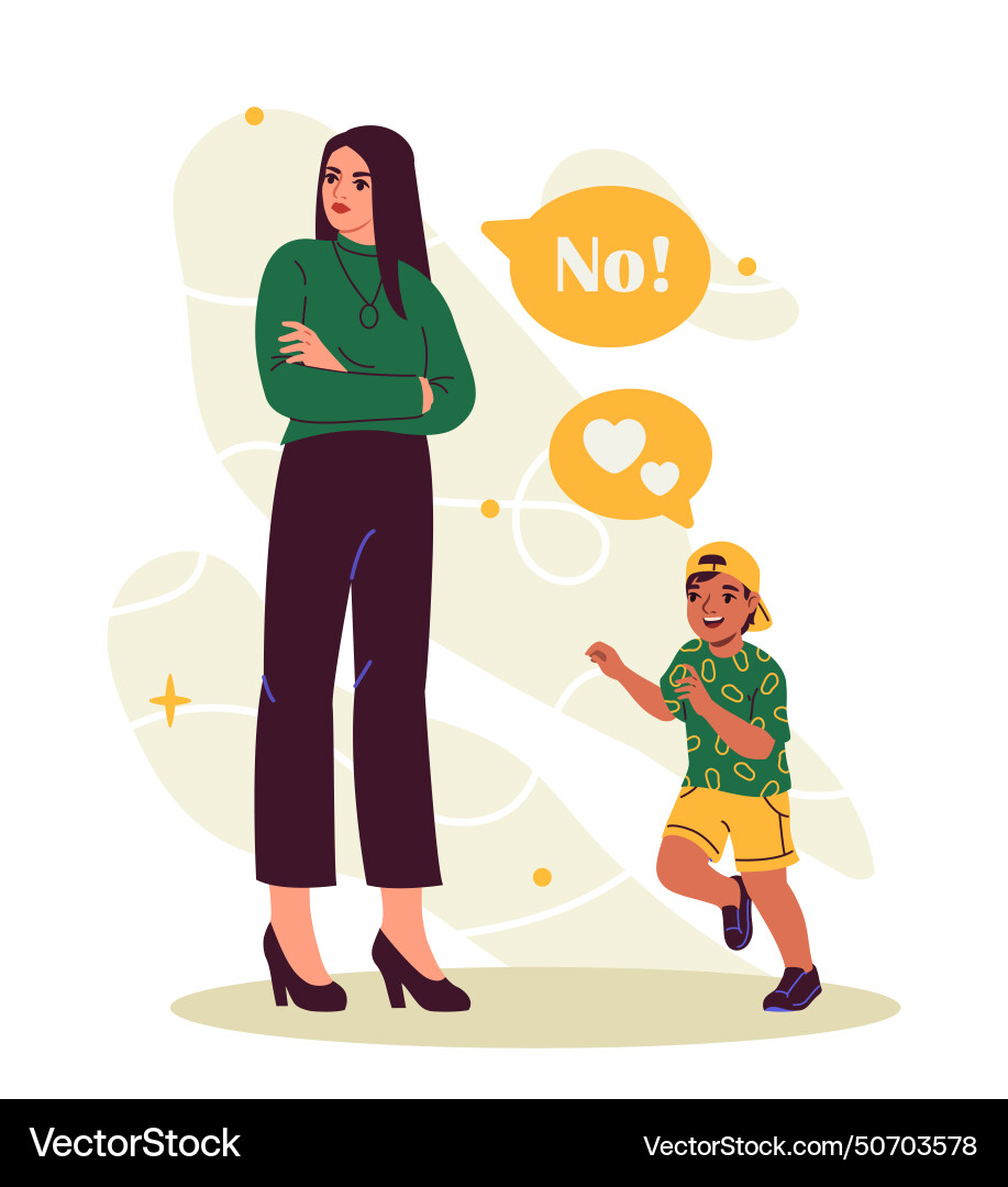 Childhood mental trauma concept Royalty Free Vector Image