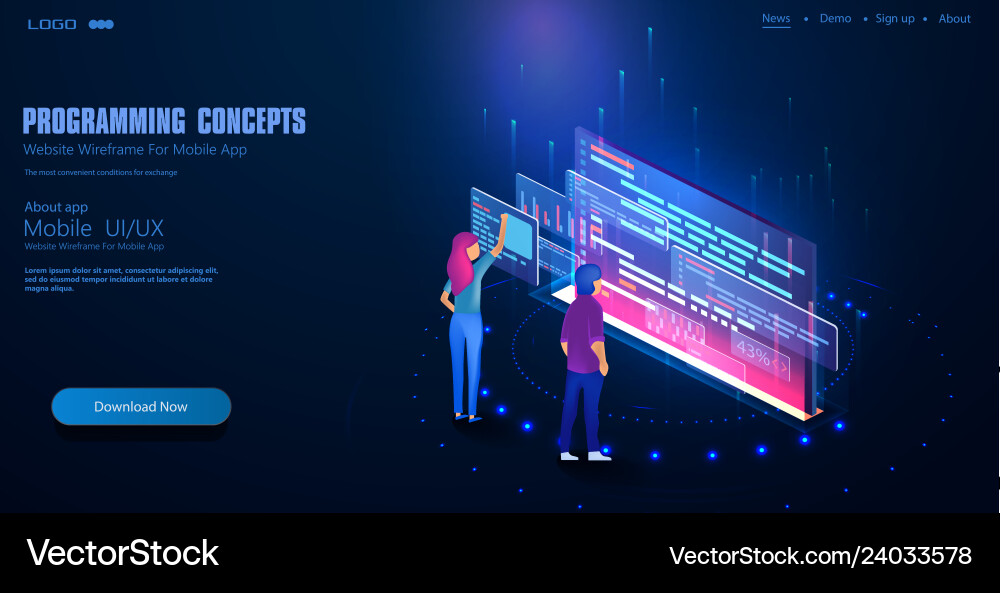 Data Analytics Team Collaboration Royalty Free Vector Image