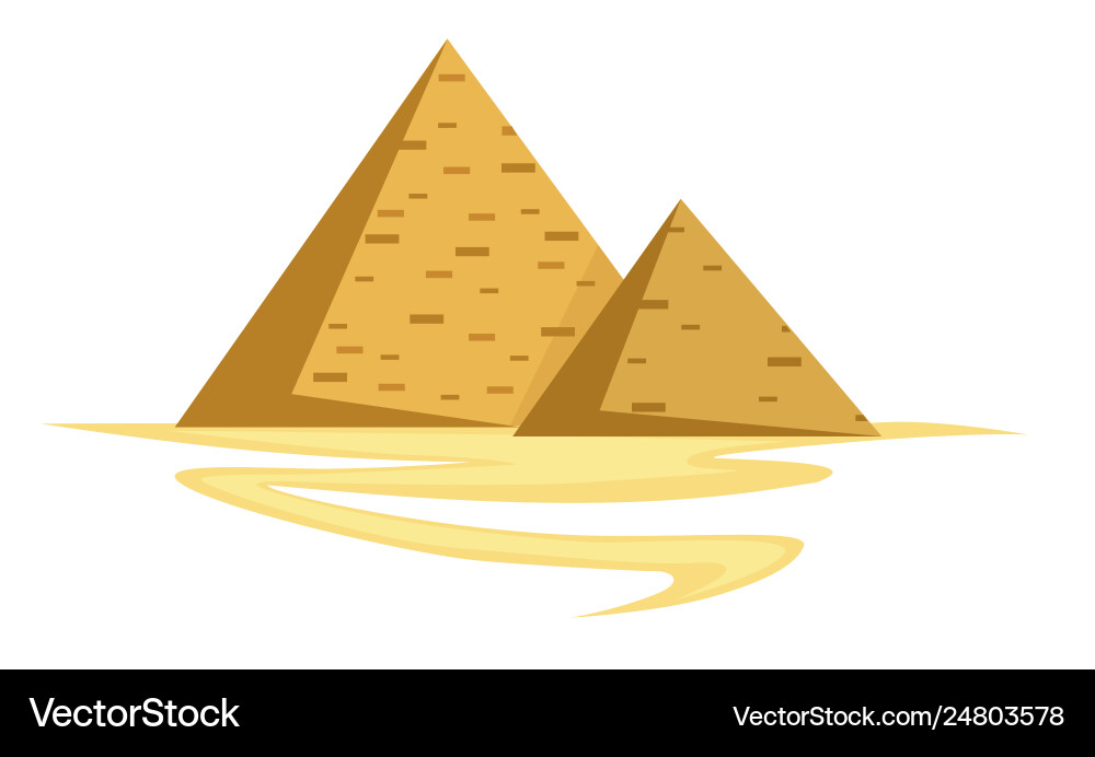 Egyptian pyramids isolated construction egypt Vector Image