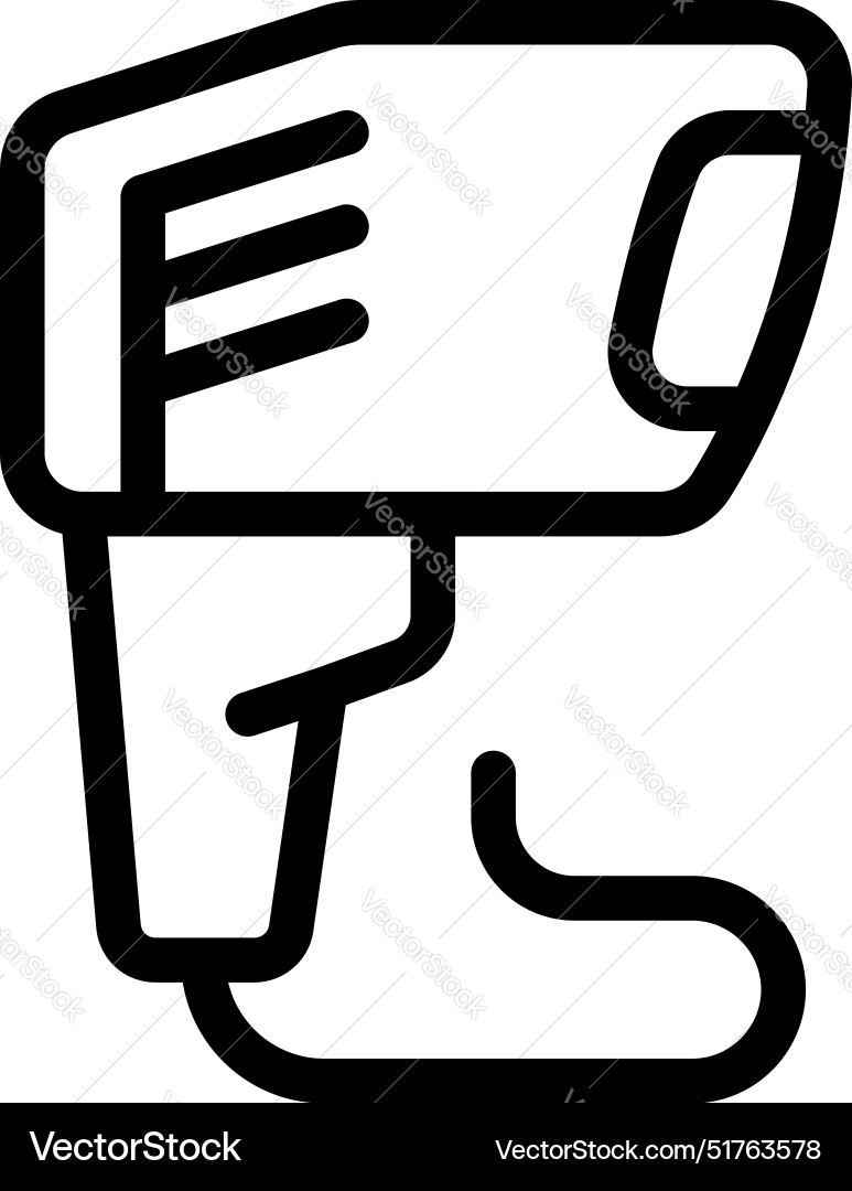 Electric handheld barcode scanner for retail Vector Image