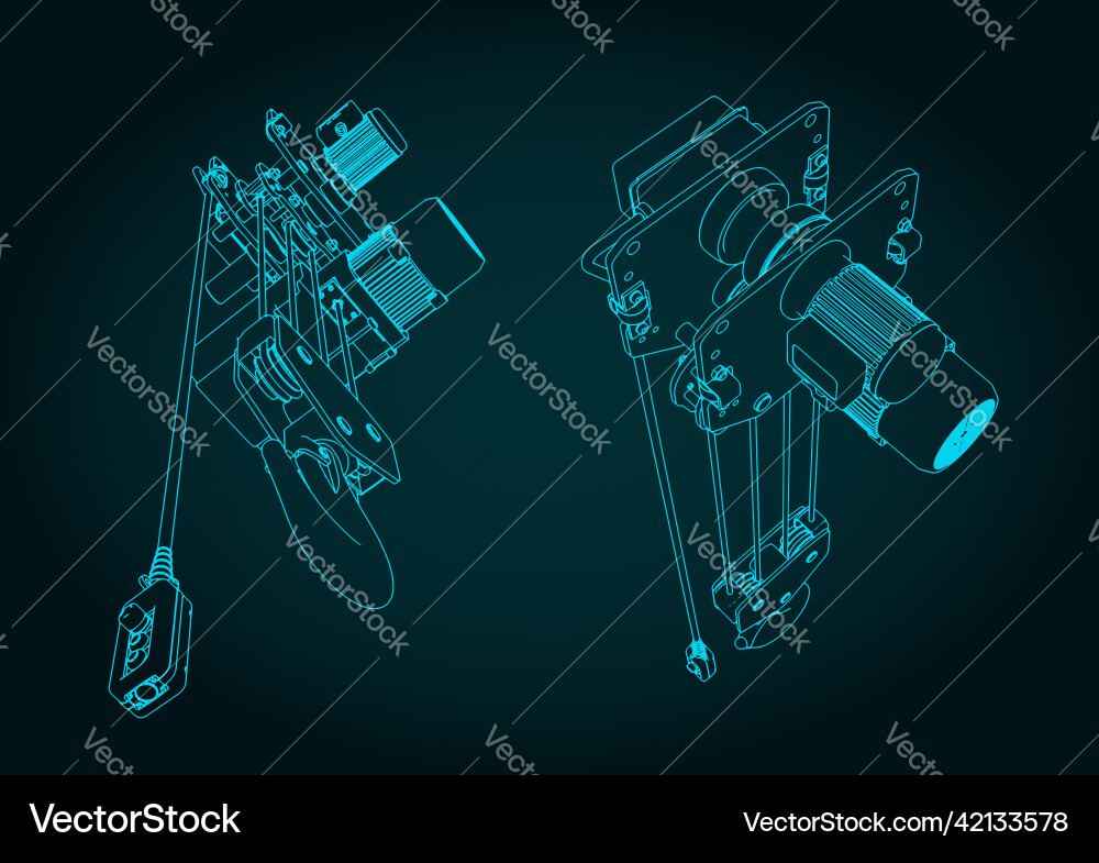 Electric hoist Royalty Free Vector Image - VectorStock