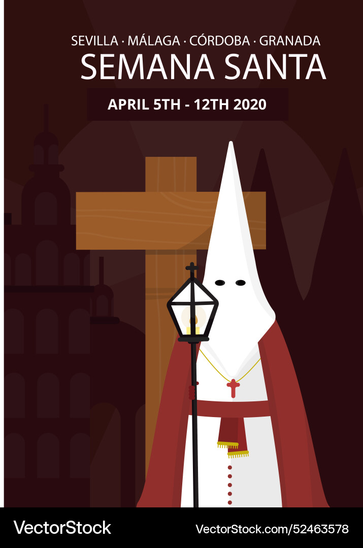 Holy week poster template theme Royalty Free Vector Image