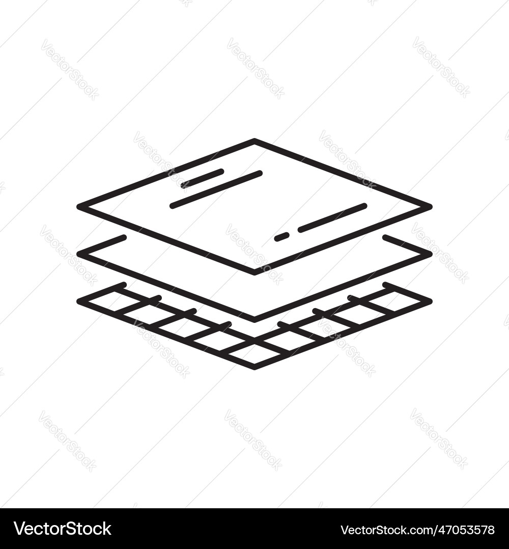 Layered fabric fiber material absorption surface Vector Image