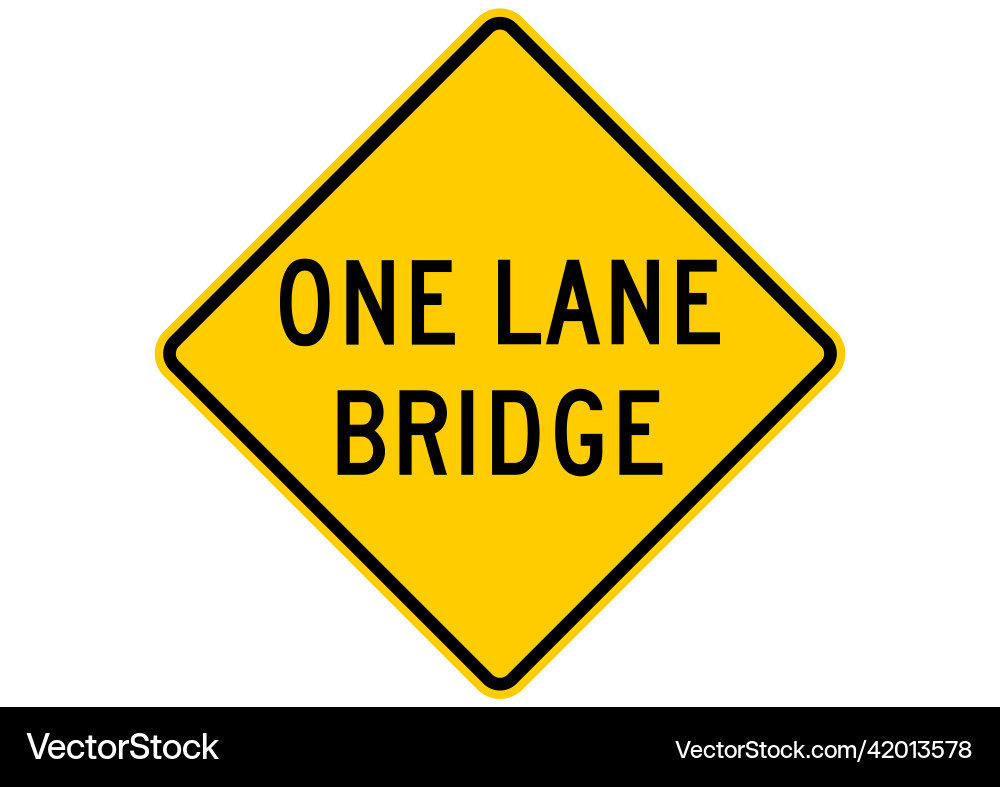 One lane bridge Royalty Free Vector Image - VectorStock