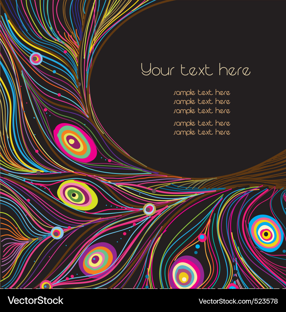 Peacock feather design Royalty Free Vector Image