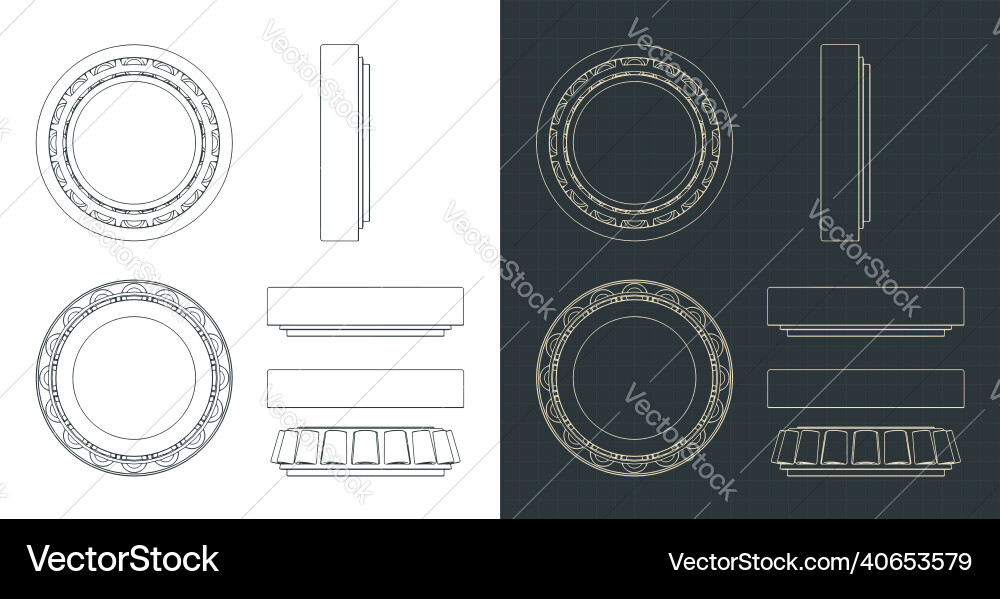 Bearings blueprints Royalty Free Vector Image - VectorStock