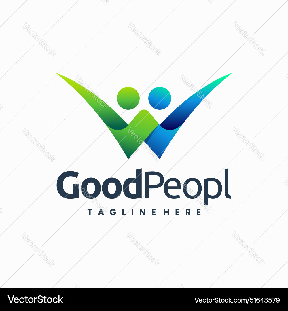 Good people group logo good people logo Royalty Free Vector