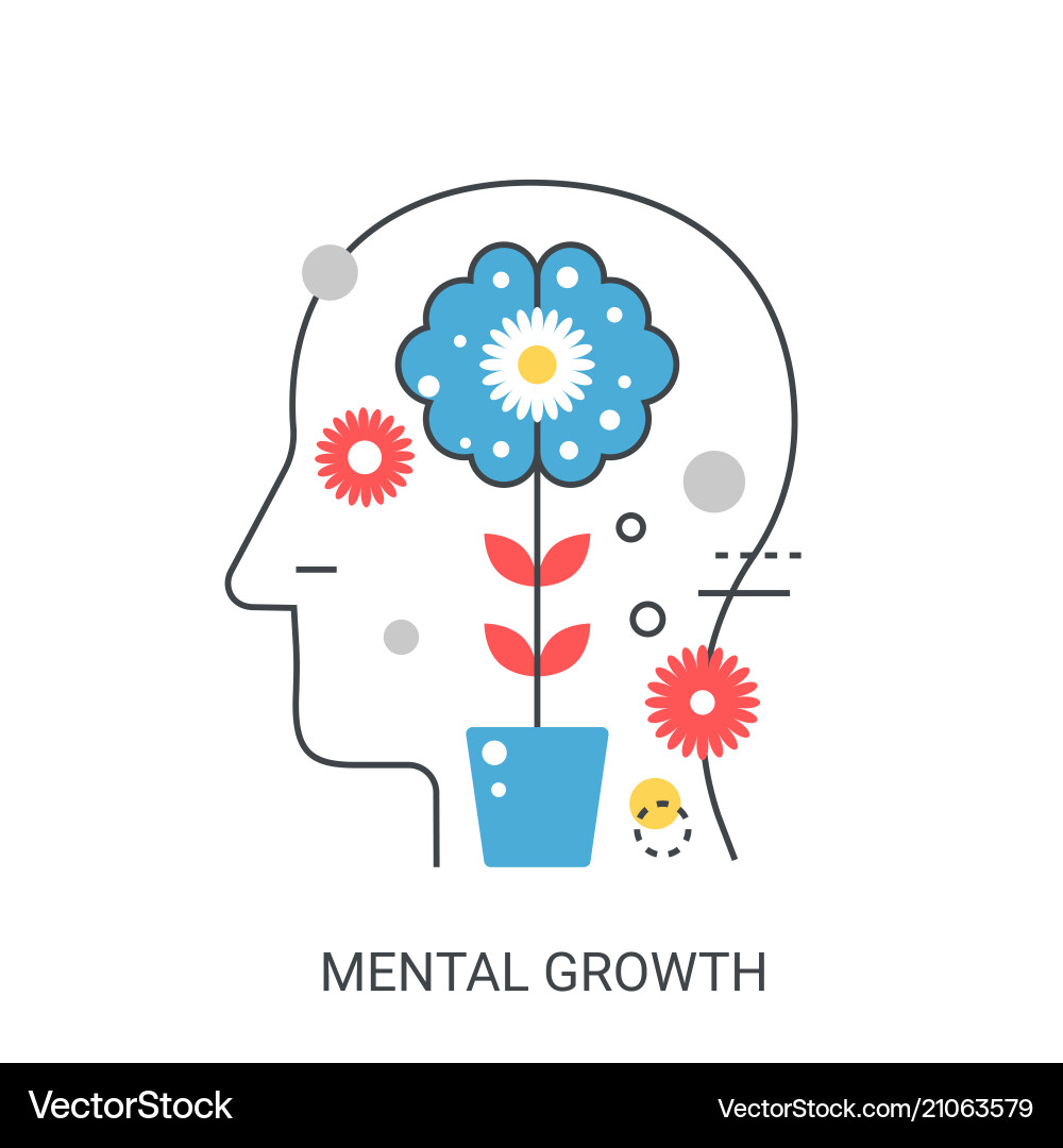 Mental growth concept Royalty Free Vector Image