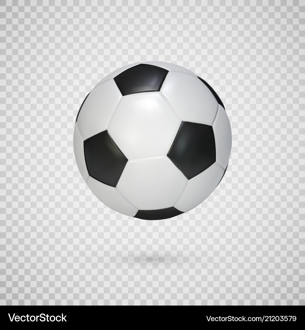 Soccer ball isolated on transparent background Vector Image