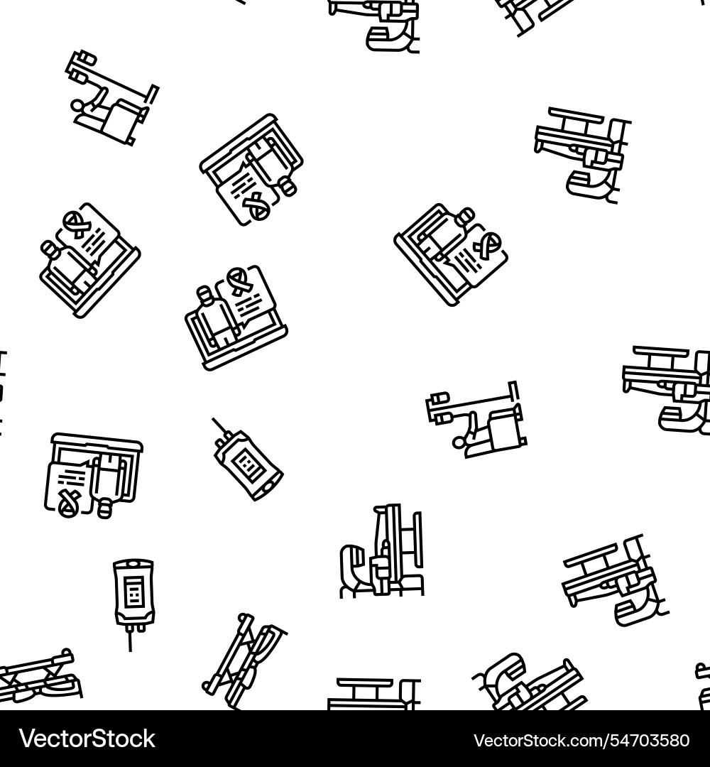 Cancer treatment chemotherapy seamless pattern Vector Image