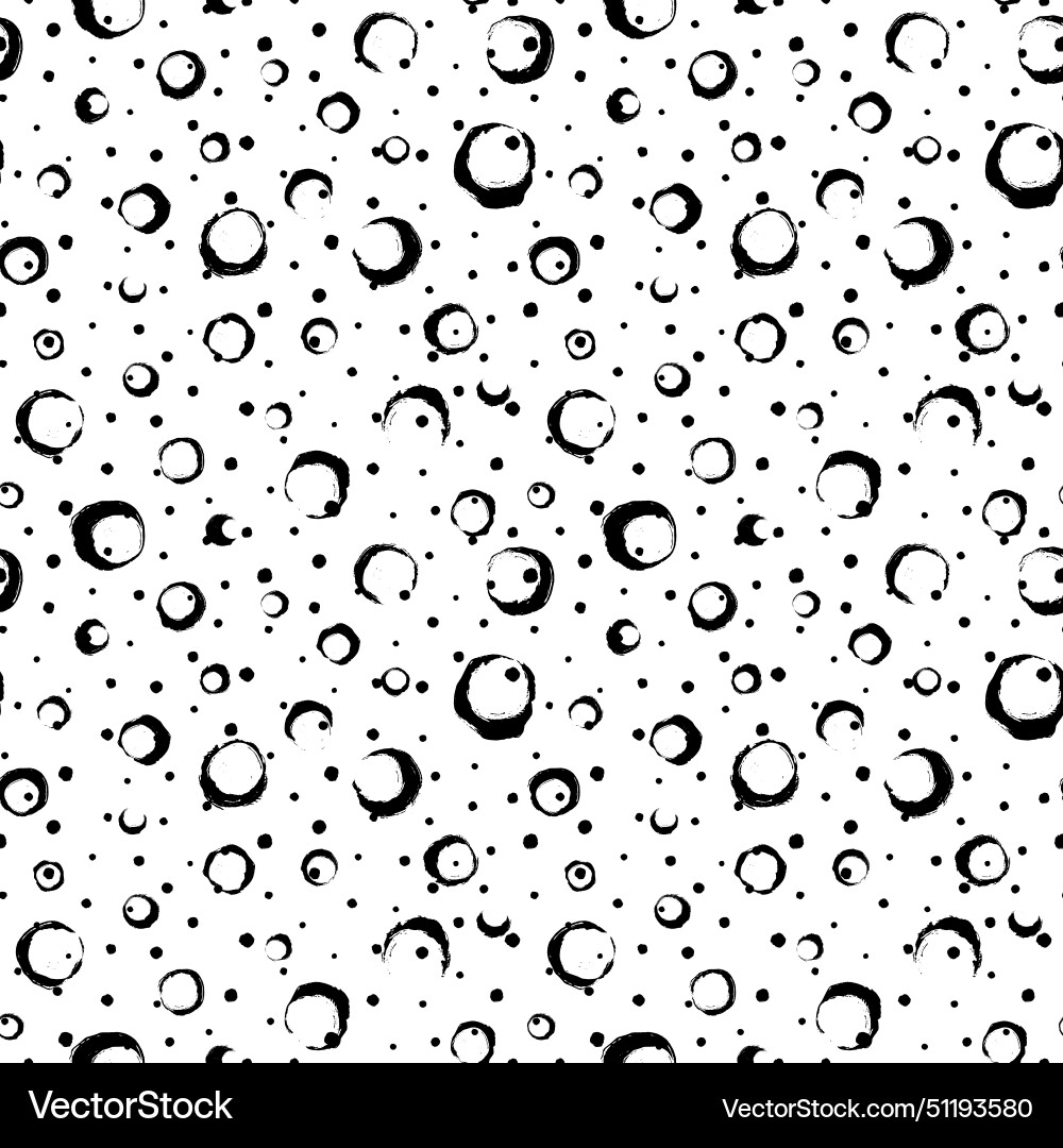 Dot pattern seamless background from brush Vector Image