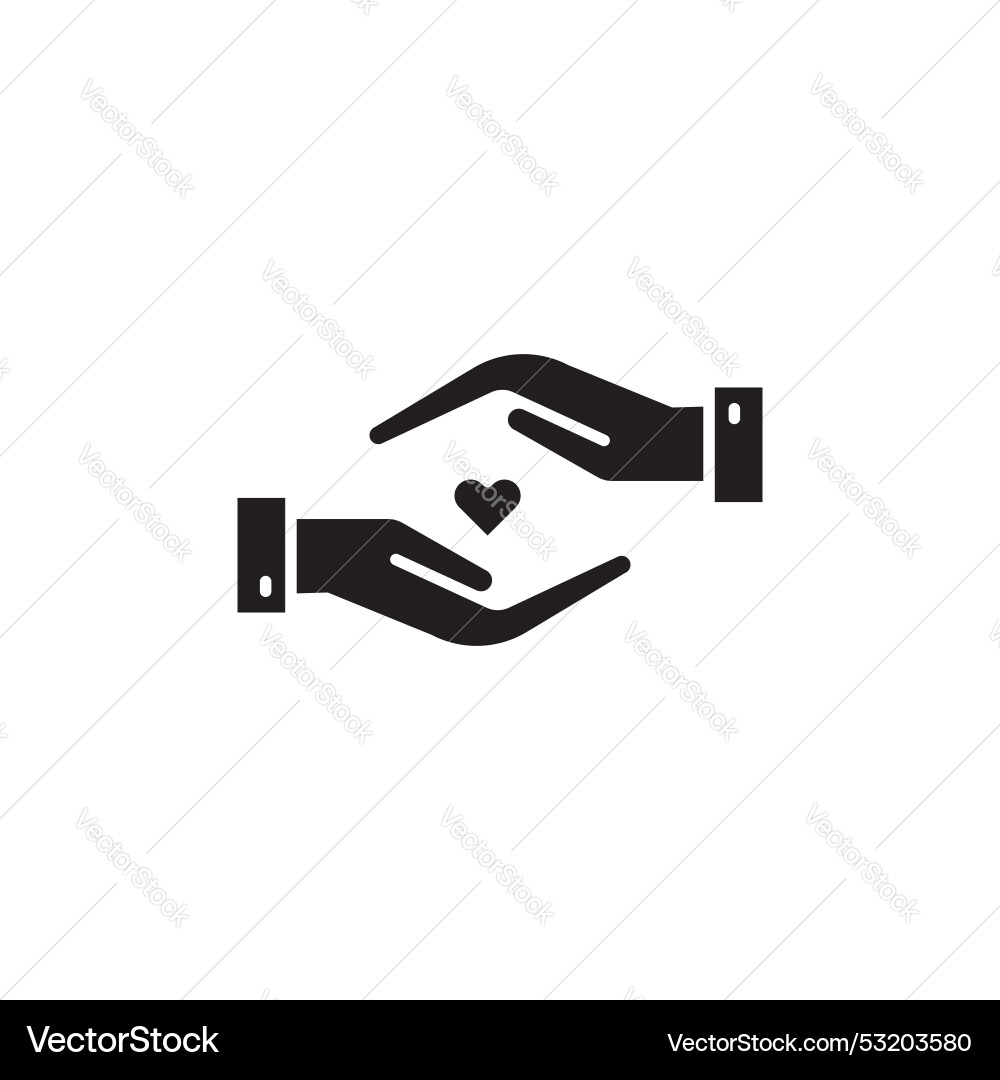 Forgiveness icon set giving promise hands symbol Vector Image