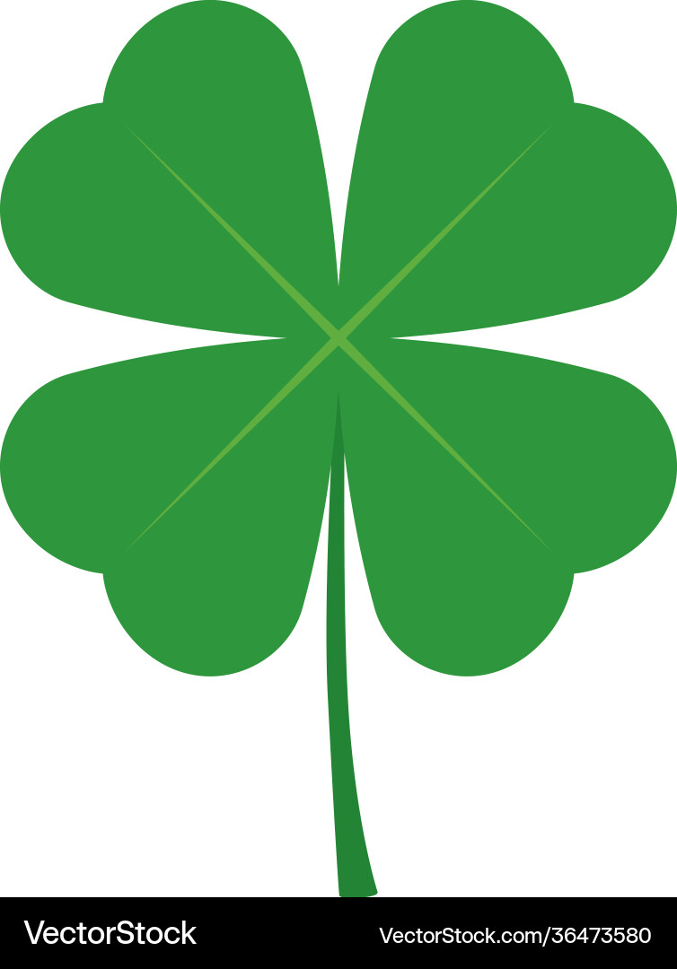 Four leaf clover Royalty Free Vector Image - VectorStock