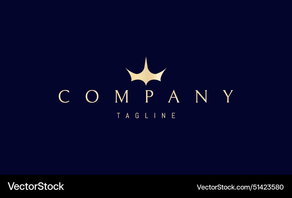 Golden logo with an abstract image Royalty Free Vector Image