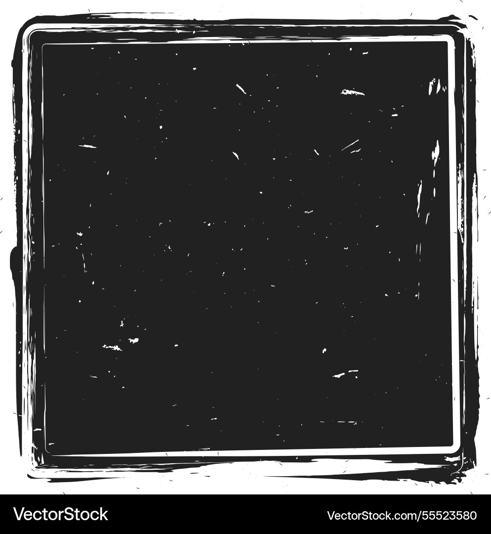 Grunge Textured Black Square Background Royalty Free Vector