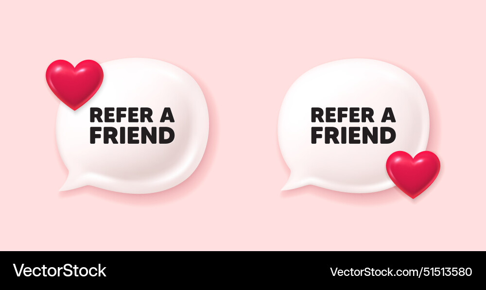 Refer a friend symbol referral program sign chat Vector Image