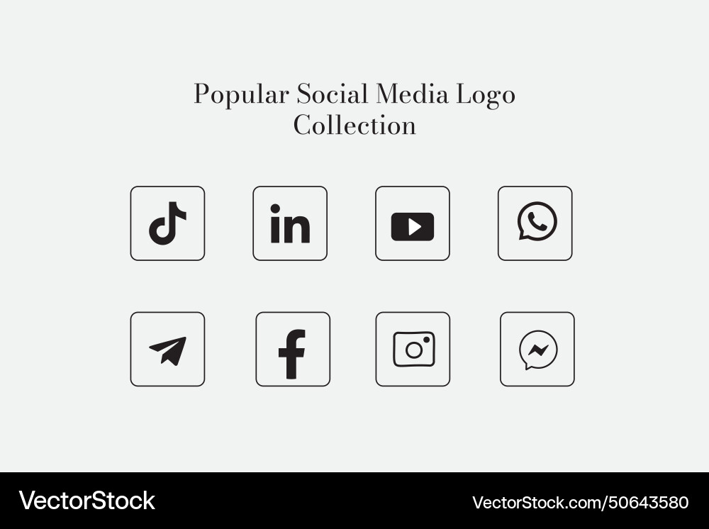 Social Media Collection Vector Hd Images Social Media Icons Collection ...