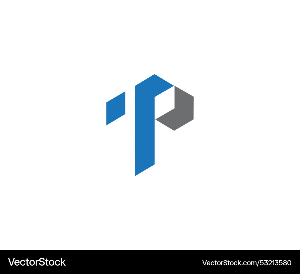 Tp initial logo for financial companies Royalty Free Vector