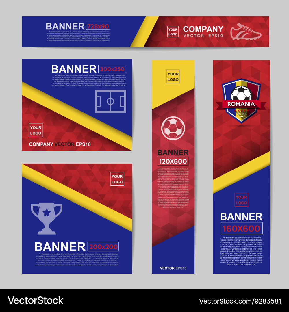 Abstract flag colour banner for website ads Vector Image