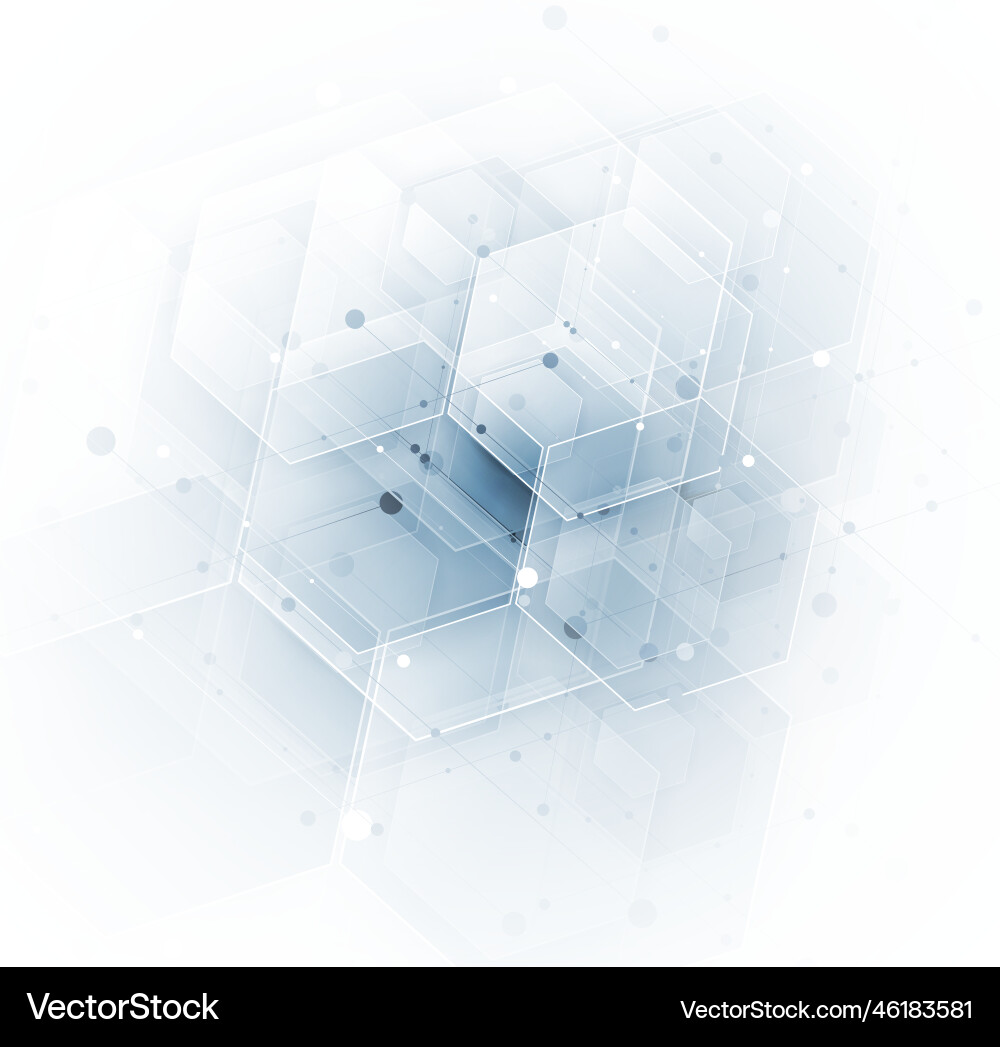 Abstract technology particle virtual molecule Vector Image