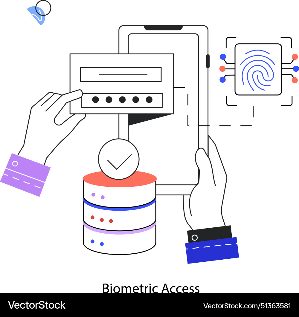 Biometric access Royalty Free Vector Image - VectorStock