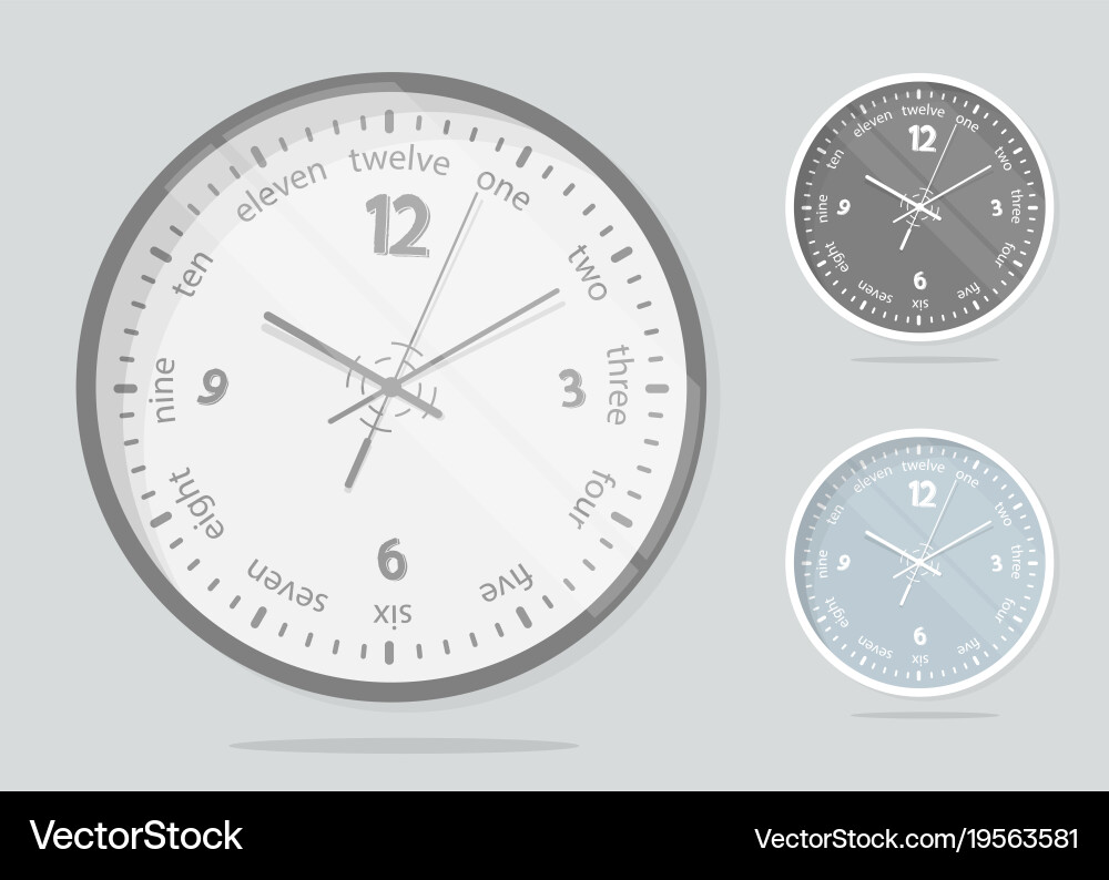 Clock face dial plate Royalty Free Vector Image
