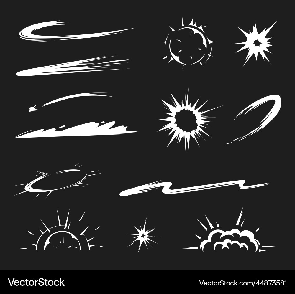 Comic energy explosion trace from dynamic Vector Image