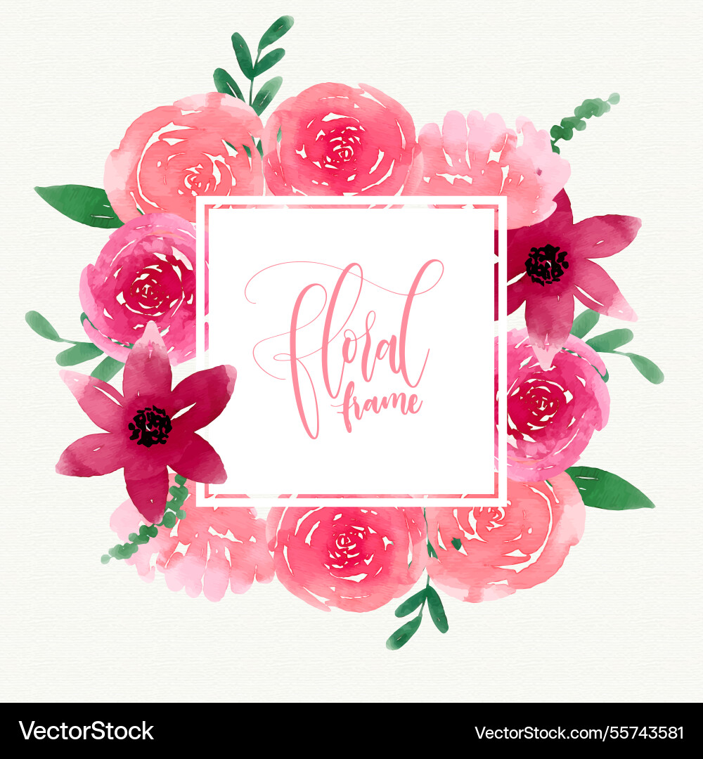 Floral frame Royalty Free Vector Image - VectorStock