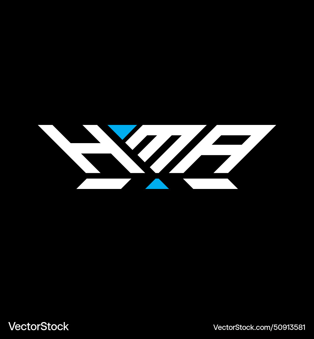 Hma letter logo design simple and modern Vector Image