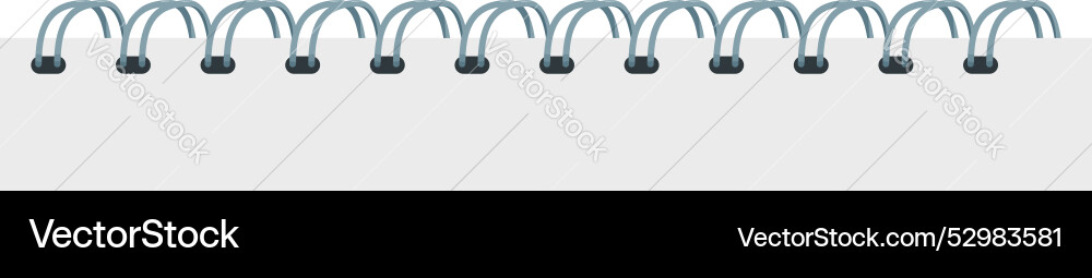 Metal spiral binding wire comb or o Royalty Free Vector