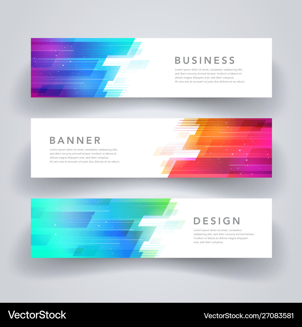 Modern geometric tech design banner template Vector Image