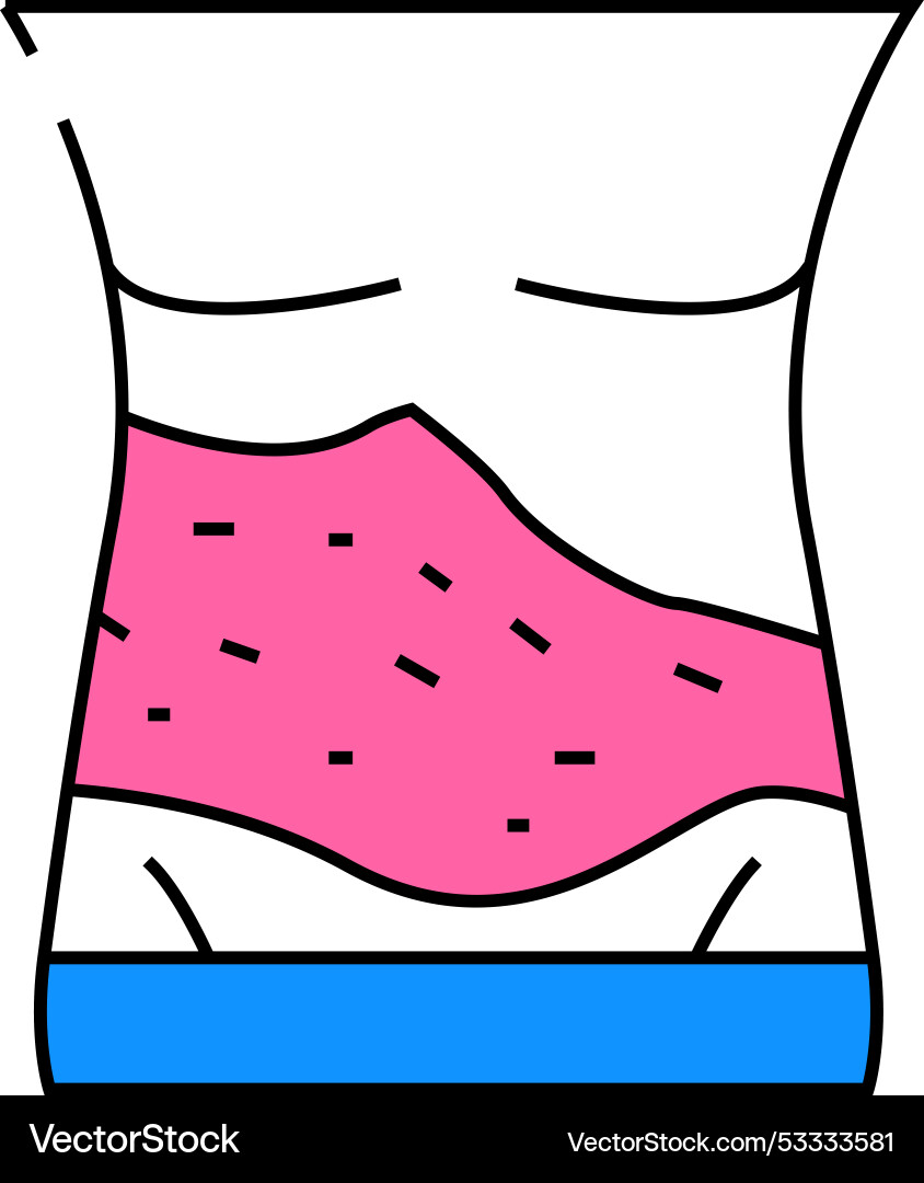 Shingles skin disease icon color Royalty Free Vector Image