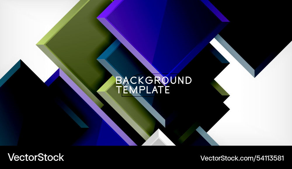 Square shape color abstract geometry Royalty Free Vector