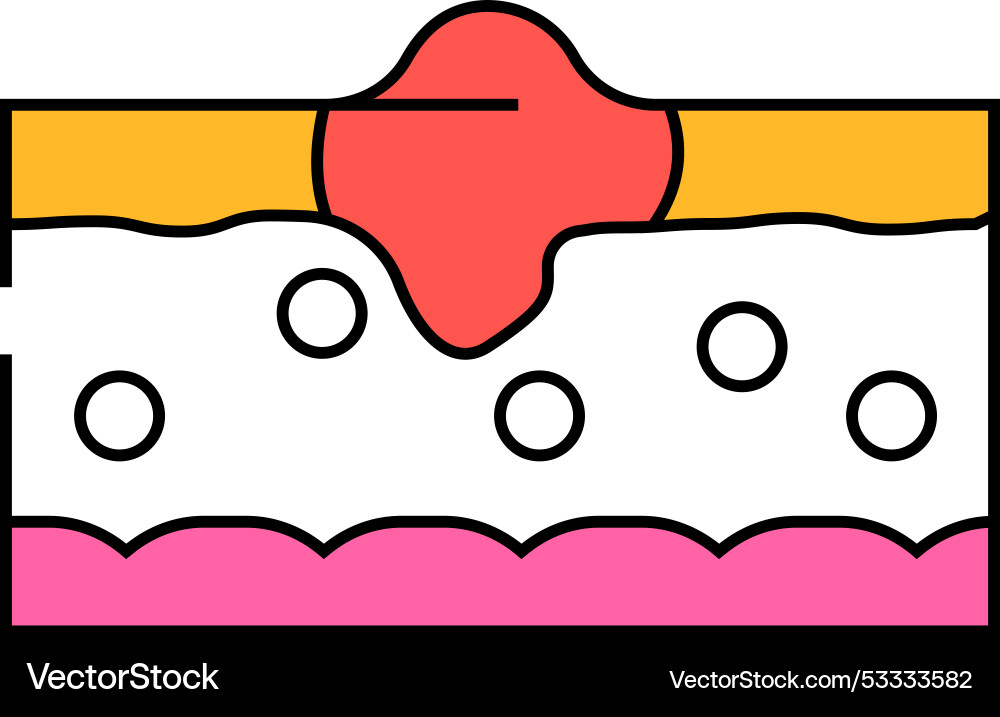 Abstract problem skin disease icon color Vector Image