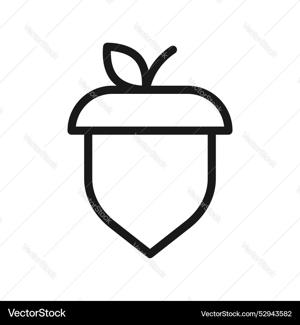 Acorn icon Royalty Free Vector Image - VectorStock