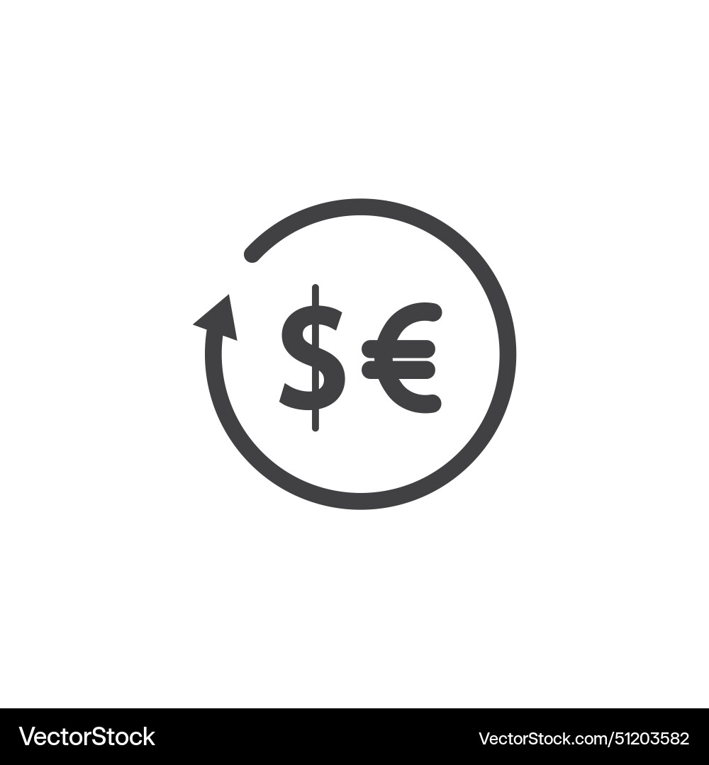 Currency logo icon Royalty Free Vector Image - VectorStock
