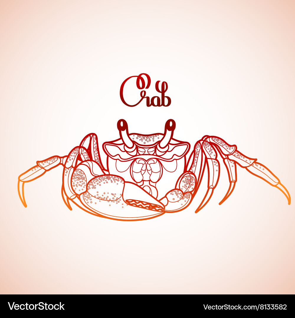 Graphic crab Royalty Free Vector Image - VectorStock