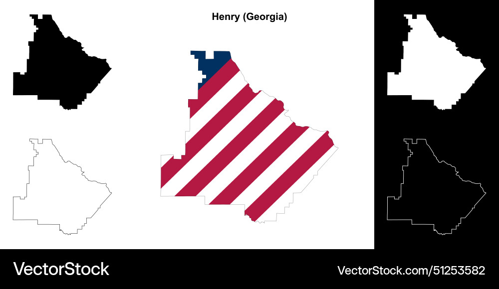 Henry outline map Royalty Free Vector Image - VectorStock