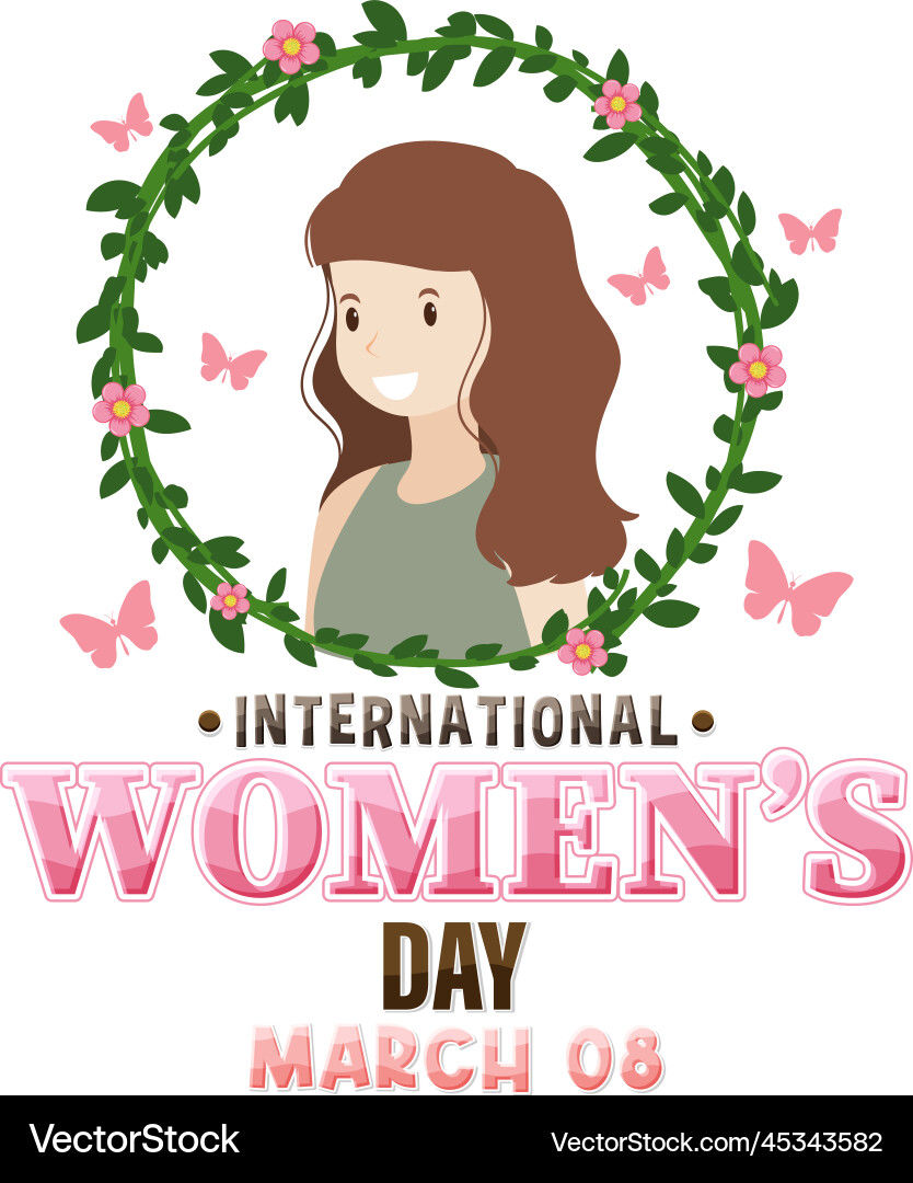 International women day logo Royalty Free Vector Image