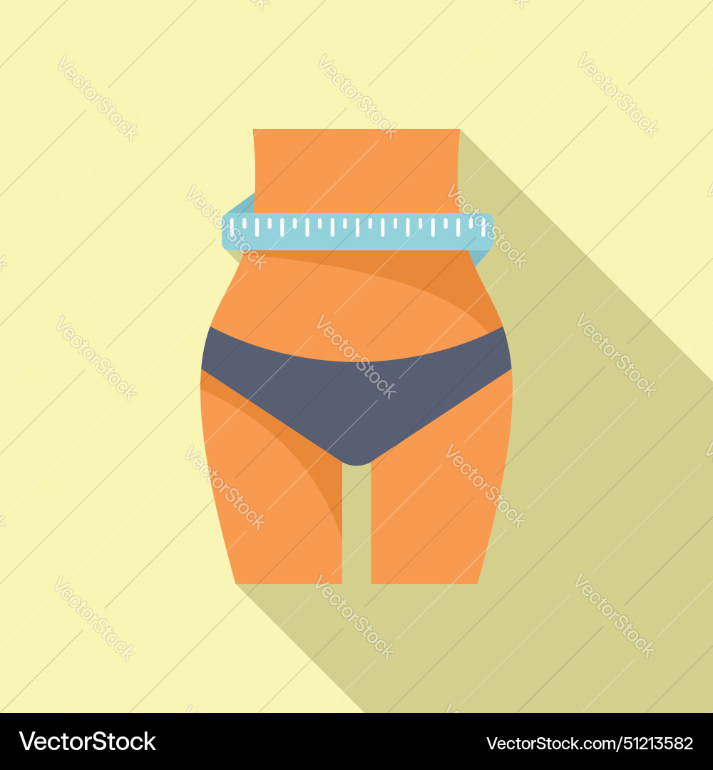 Liposuction body icon flat care slim loss Vector Image