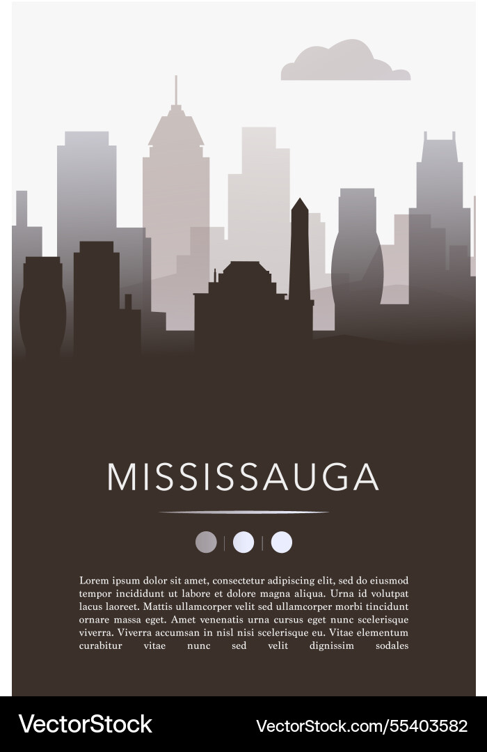Mississauga city template for website Royalty Free Vector