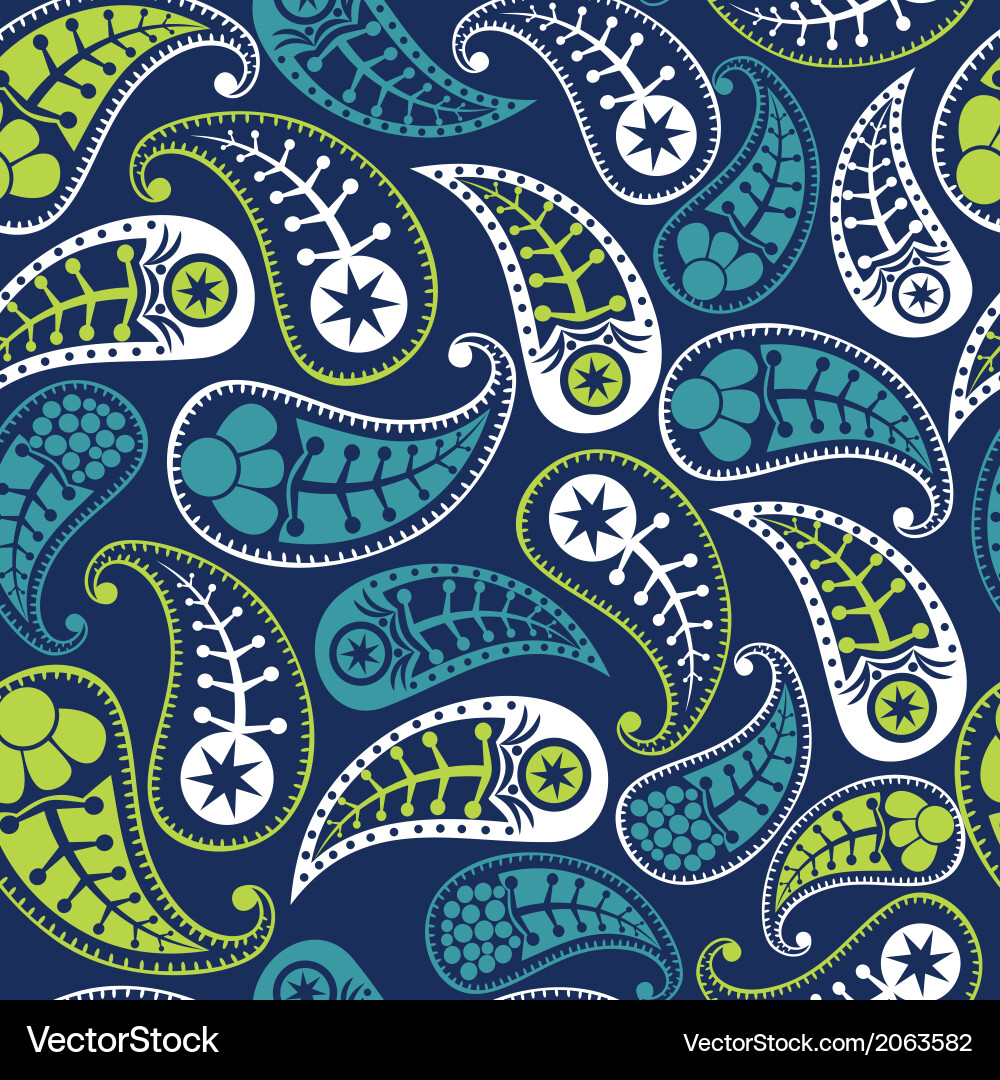 Seamless paisley texture for your design endless Vector Image