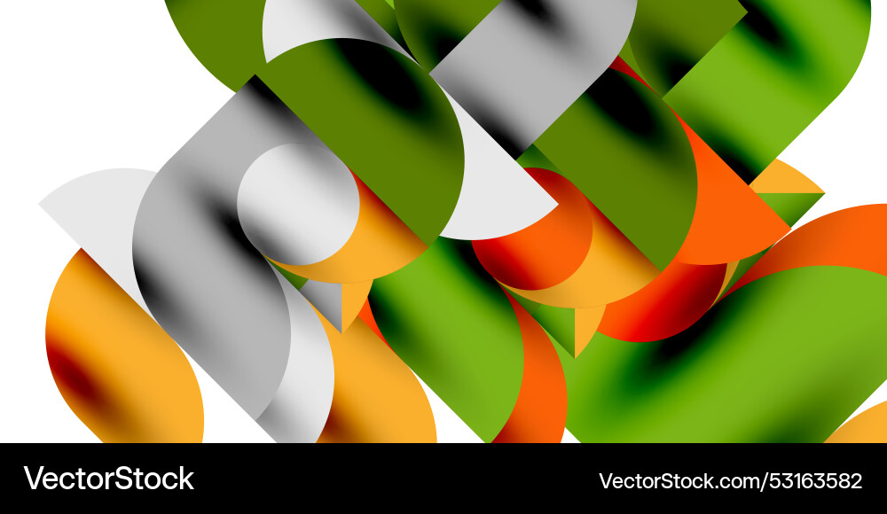 Tech minimal circular shapes geometric art Vector Image