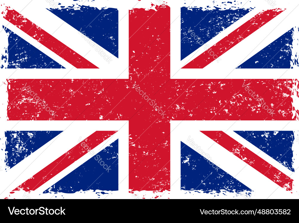 Union Jack Grunge Flag Royalty Free Vector Image