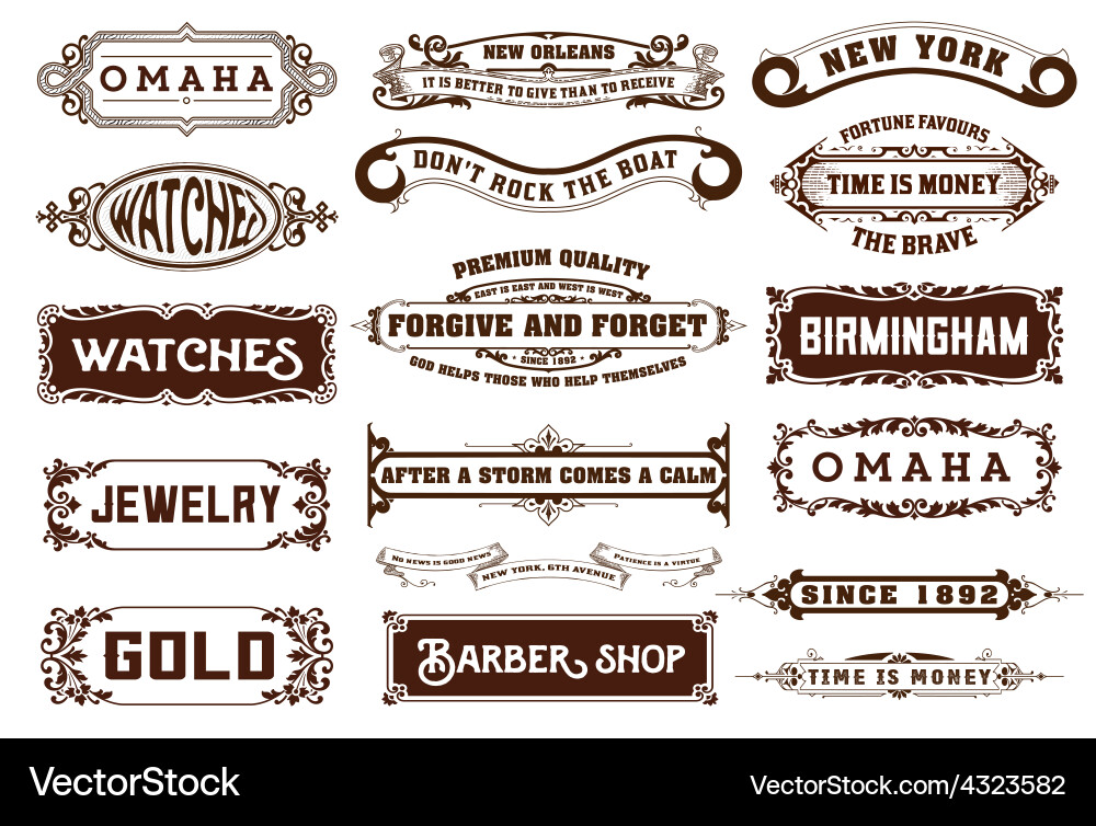 Vintage Labels & Banners Royalty Free Vector Image