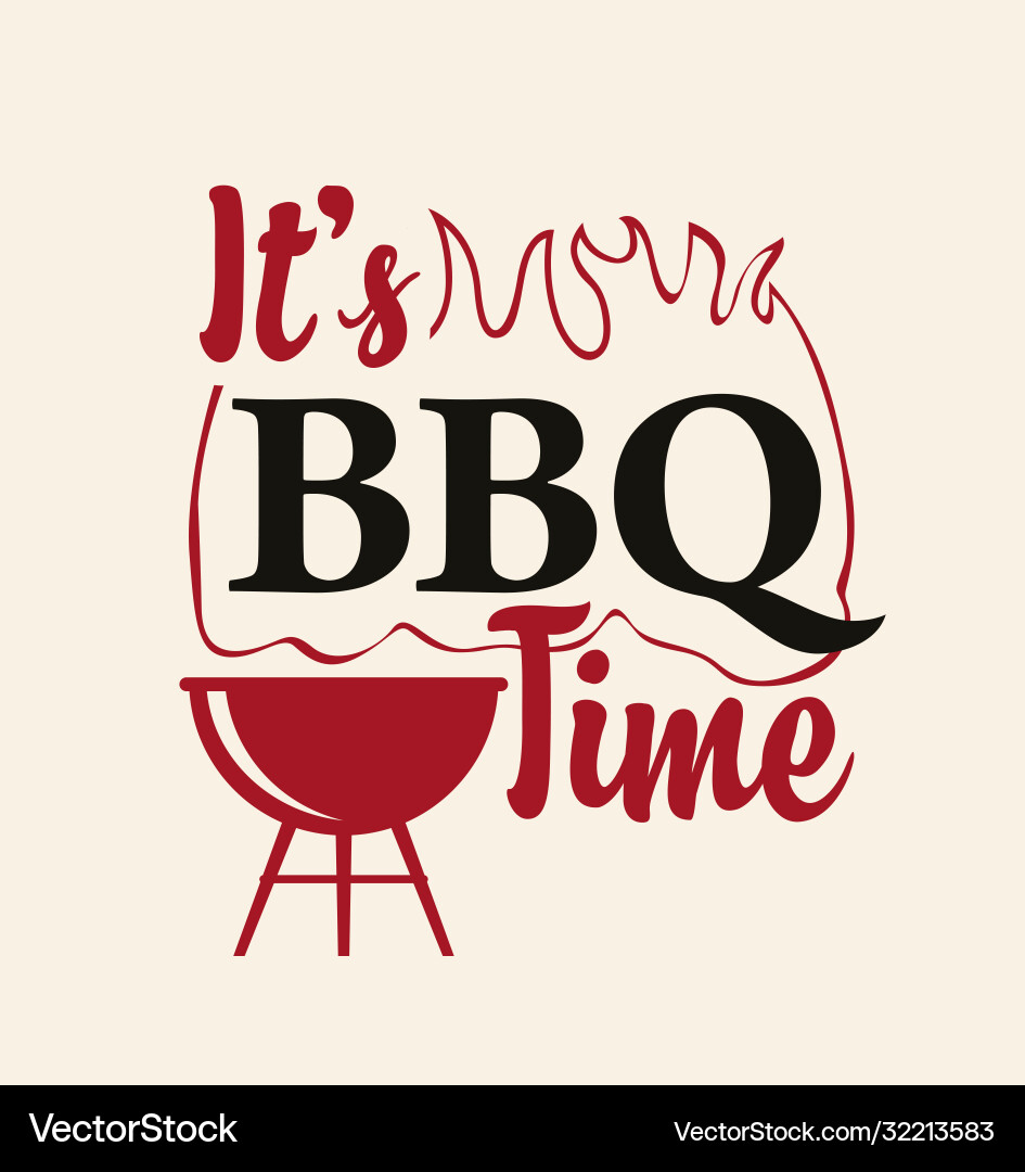 Bbq banner with decorative barbecue grill and fire
