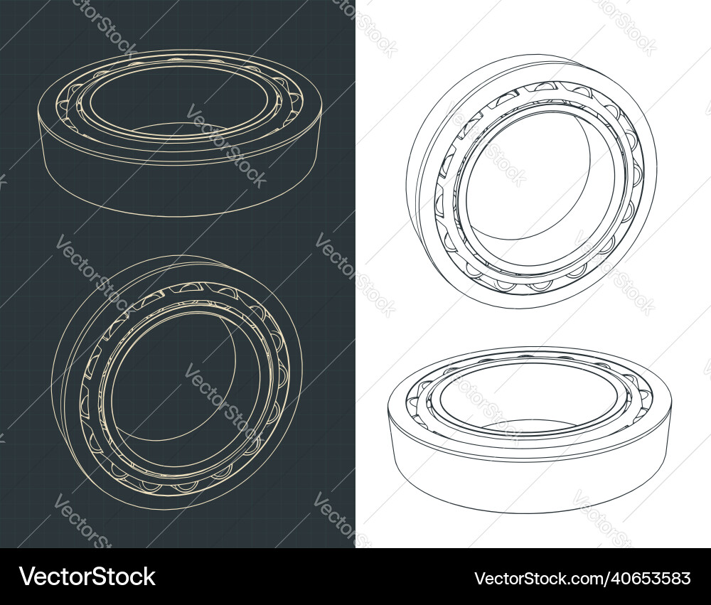 Bearings drawings Royalty Free Vector Image - VectorStock