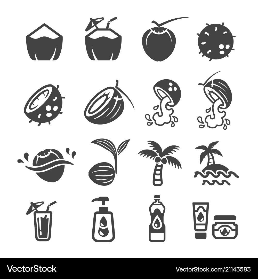 Coconut icon Royalty Free Vector Image - VectorStock