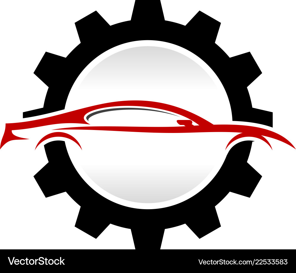 Engineering automotive logo icon design Royalty Free Vector