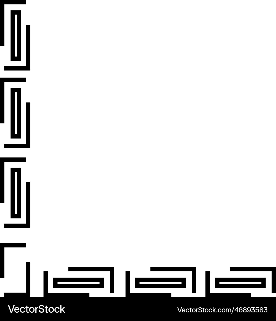 Geometric Corner Blocks Frame Royalty Free Vector Image